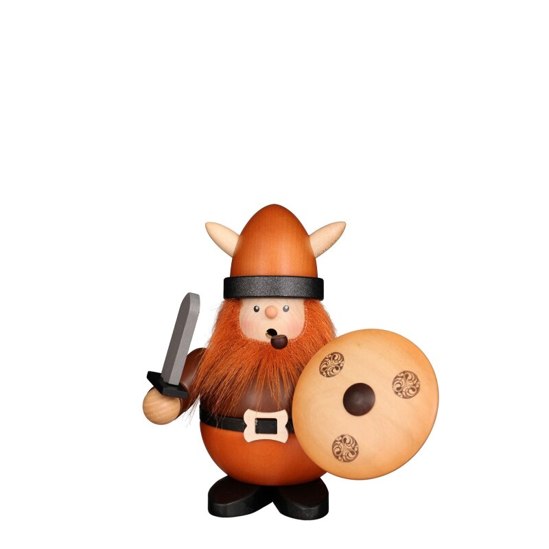 Christian Ulbricht Räuchermann Wikinger natur - Erzgebirgische Volksku