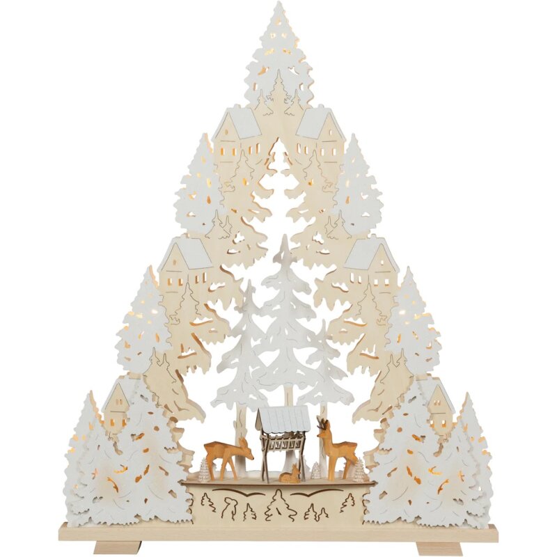 Saico Premium-LED-Lichterspitze Waldzauber - Erzgebirgische Volkskunst